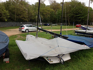 49er Top Cover Hydralite wings out - Rain and Sun Dinghy Boat Covers